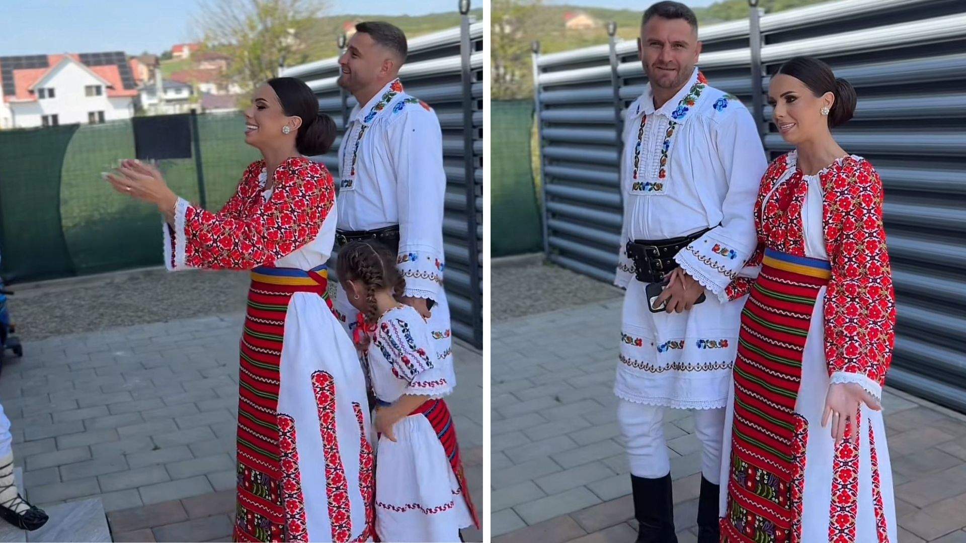 Nași de botez la Bistrița. Georgiana Lobonț și soțul ei, în port ...